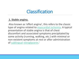 angina pectoris,seminar.pptx............ | PPTX | Heart and ...