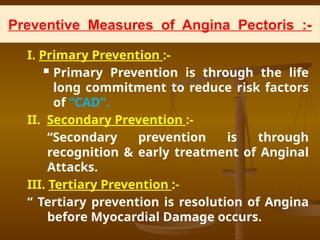 ANGINA PECTORTS ppt for bsc students and | PPTX