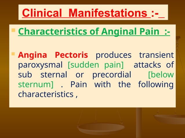 ANGINA PECTORTS ppt for bsc students and | PPT