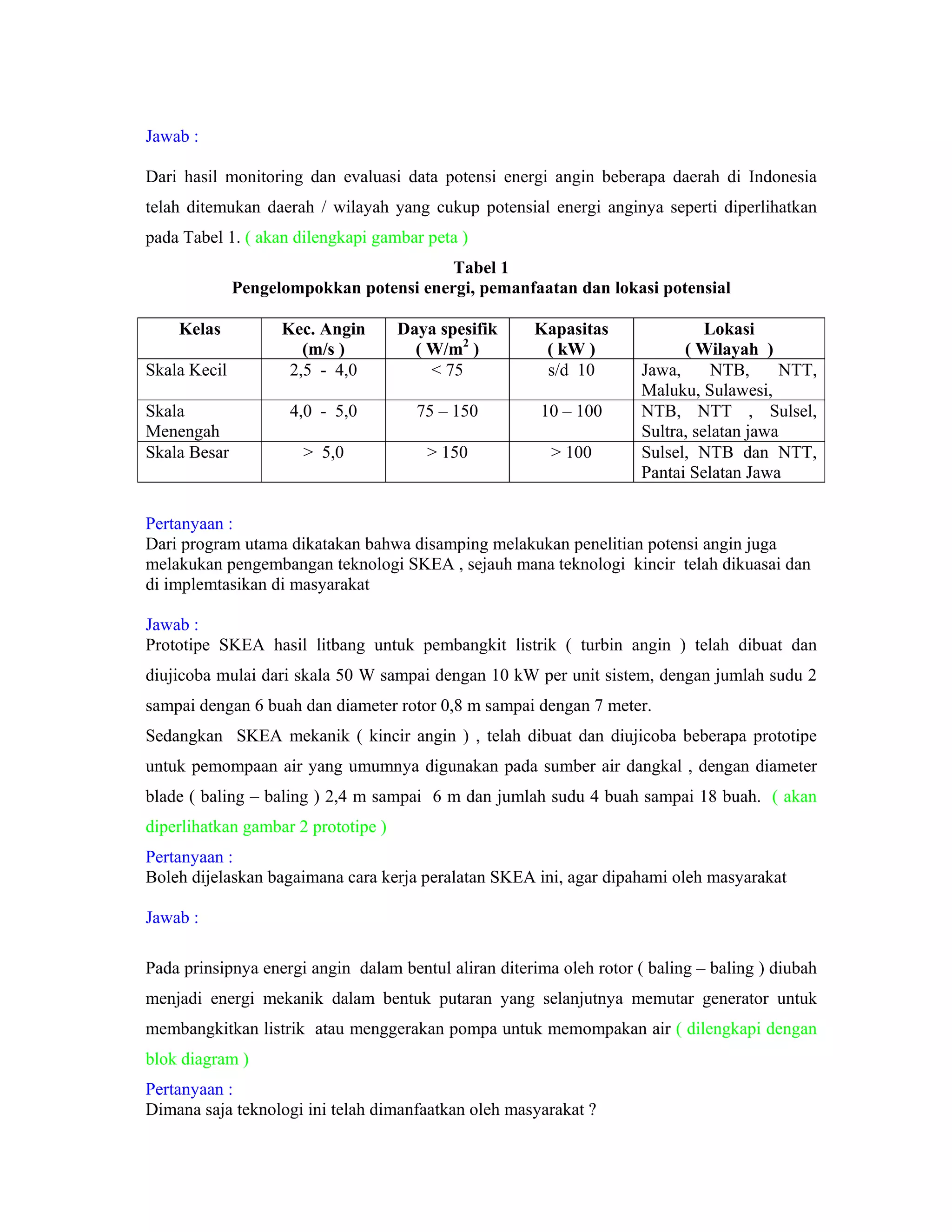 Angin sebagai sumber energi alternatif | PDF