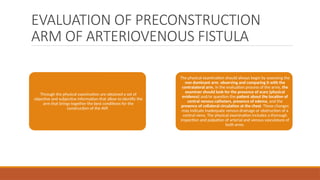 Examination of Arteriovenous fistula for Angioacess | PPT