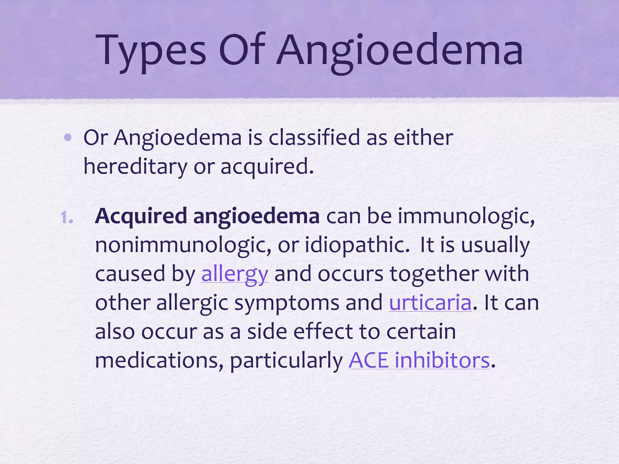 Angioedema | PPTX