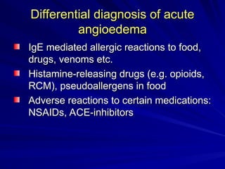 Angioedema PowerPoint Presentation for Medical Residents | PPT