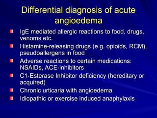 Angioedema PowerPoint Presentation for Medical Residents | PPT