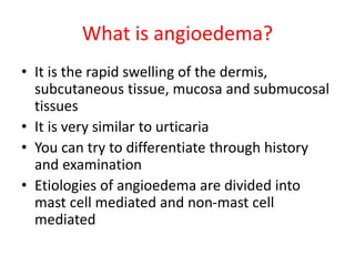 Angioedema | PPTX