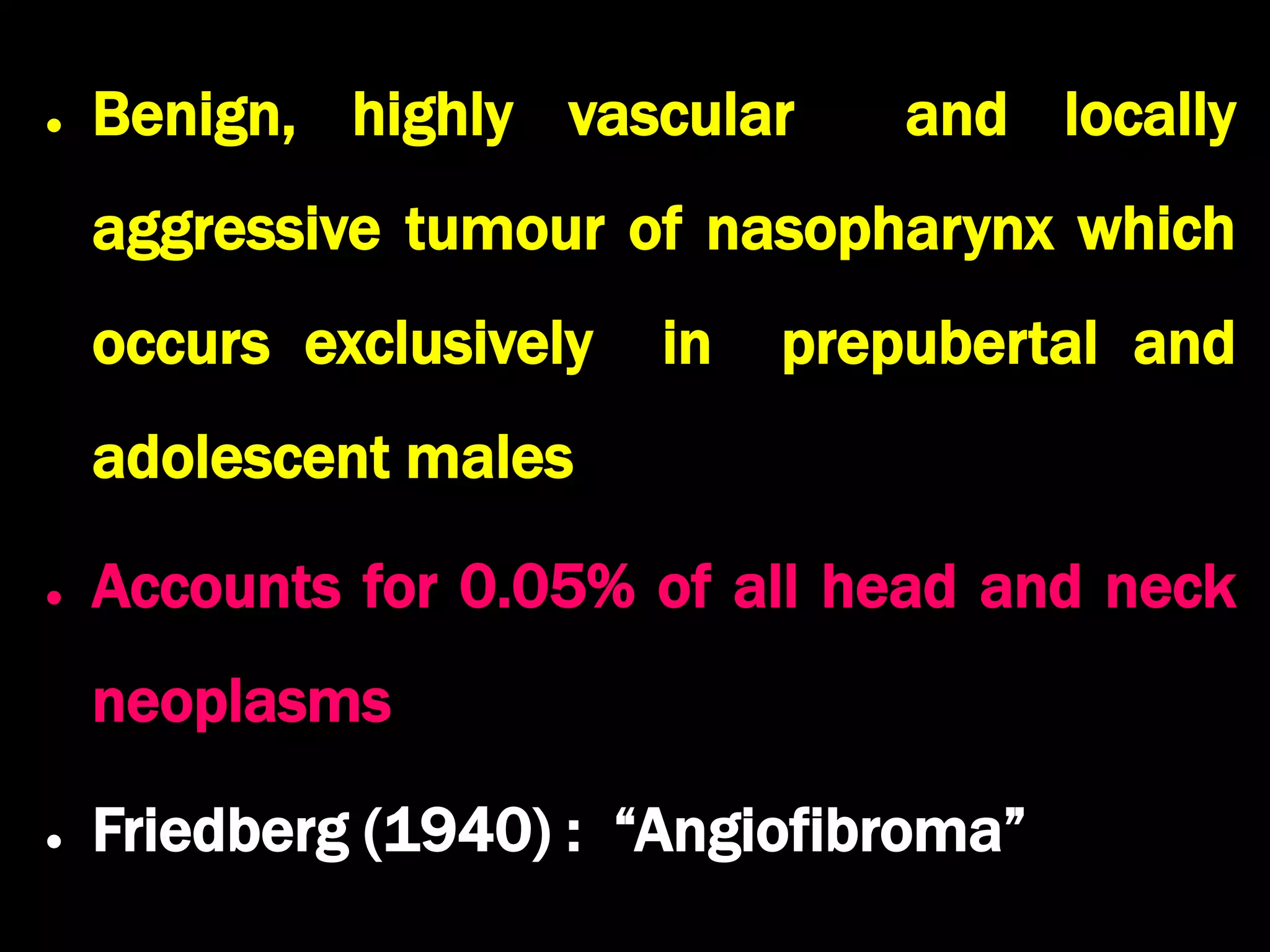 Nasopharyngeal Angiofibroma Ppt
