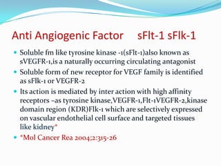 Angiogenic markers in pre eclampsia | PPTX