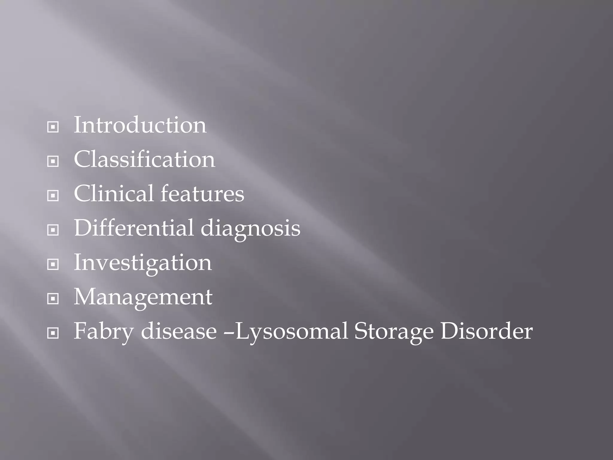 Angiokertoma & fabrys disease | PPTX
