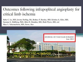 Infrapopliteal Angioplasty Outcomes TASC Classes | PPT