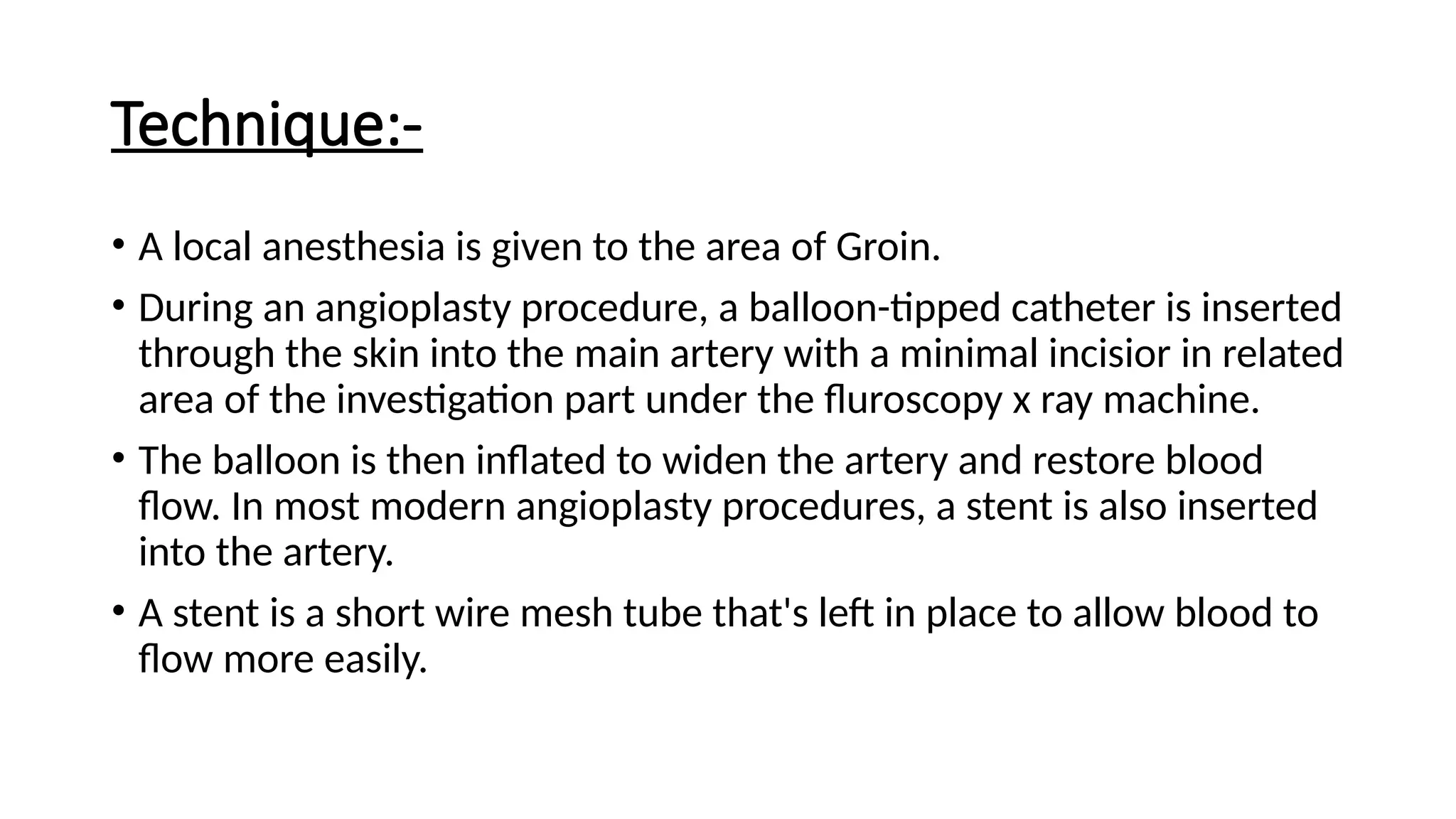ANGIOPLASTY procedure a minimal invasive procedure ppt..pptx
