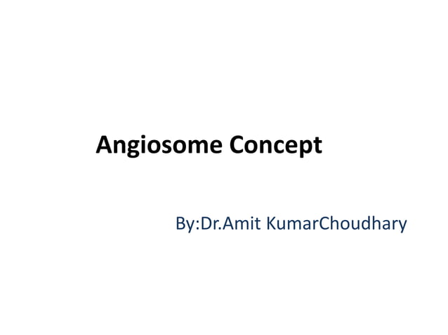 Angiosome concept | PPTX