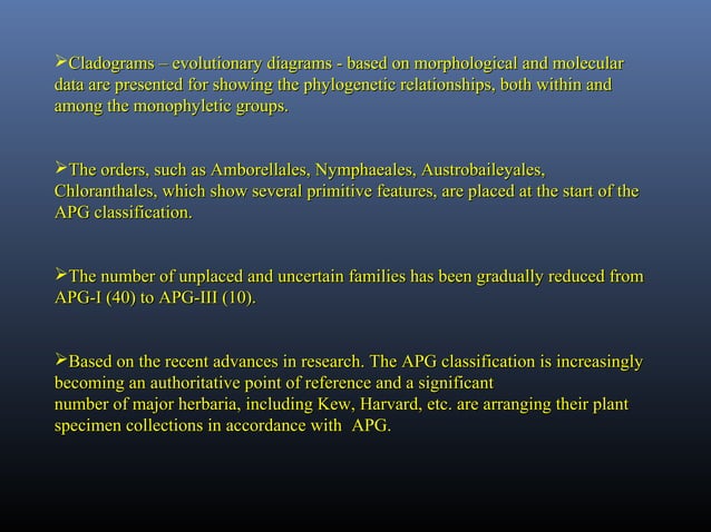 Angiosperm phlogeny group taxonomy classification | PPT