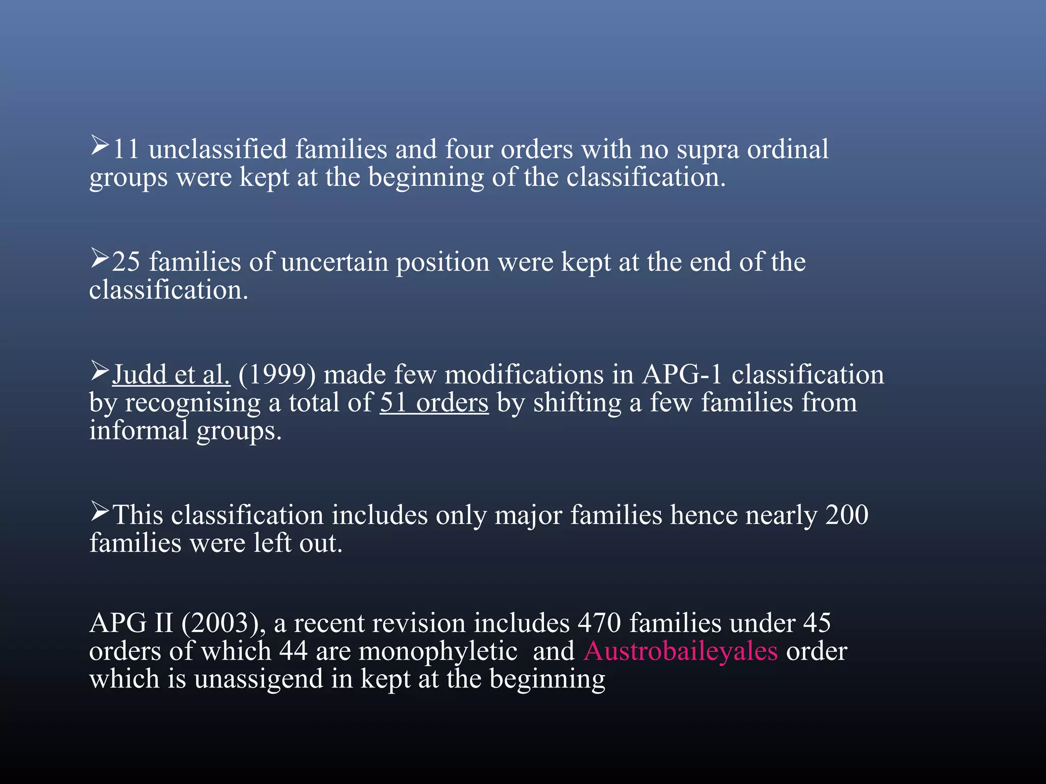Angiosperm phlogeny group taxonomy classification | PPT