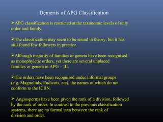 Angiosperm phlogeny group taxonomy classification | PPT
