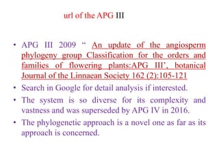 Angiosperm phylogenic group(apg) iii | PDF