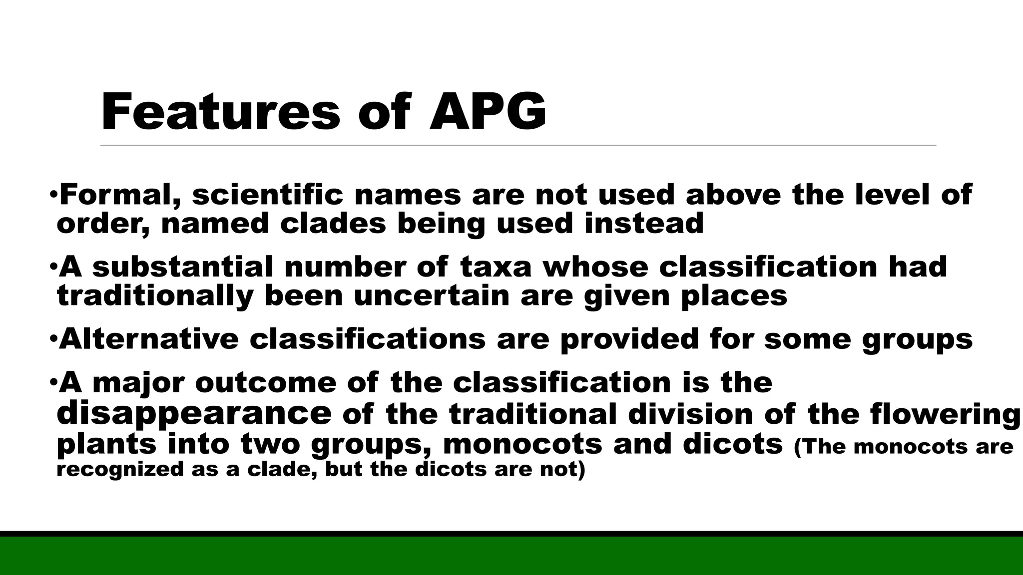 Angiosperm phylogeny grouping I (APG I) | PPTX