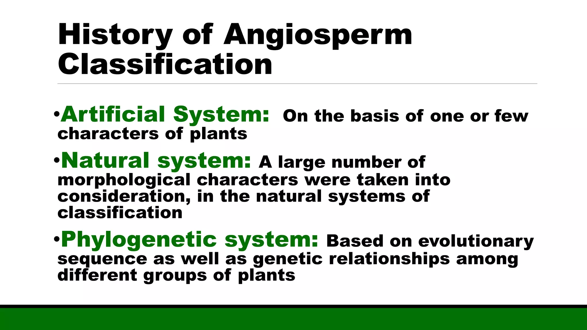 Angiosperm phylogeny grouping I (APG I) | PPTX