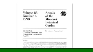 Angiosperm phylogeny grouping I (APG I) | PPTX