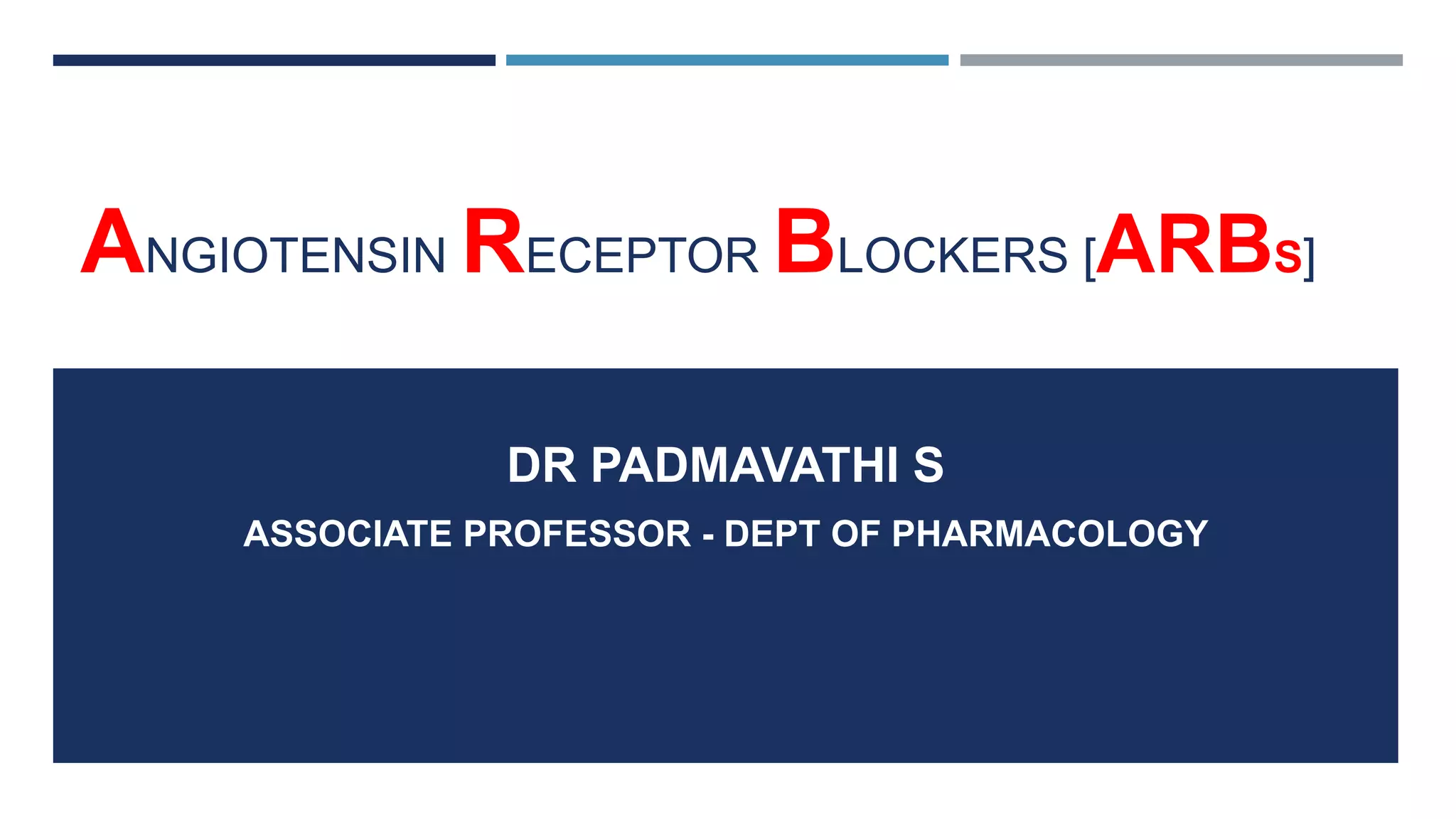 Angiotensin receptor blockers | PPTX | Heart and Cardiovascular ...