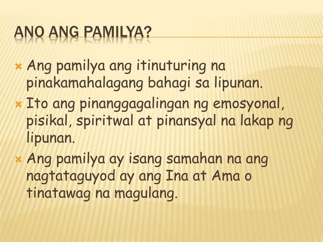 Ang Isang Masaya at Buong Pamilya | PPTX