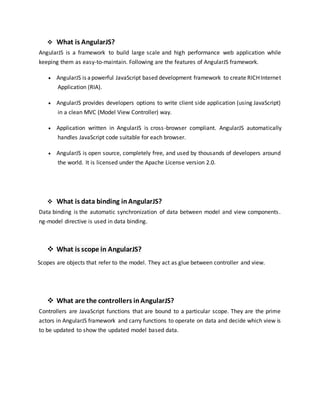 AngularJS | DOCX | Web Development | Internet