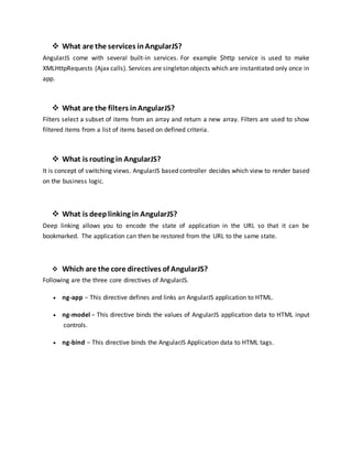 AngularJS | DOCX | Web Development | Internet