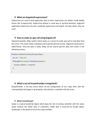 AngularJS | DOCX | Web Development | Internet