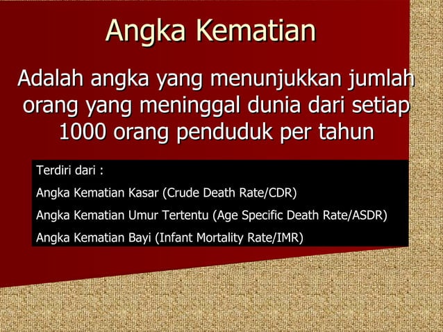 Angka kelahiran-dan-kematian | PPT