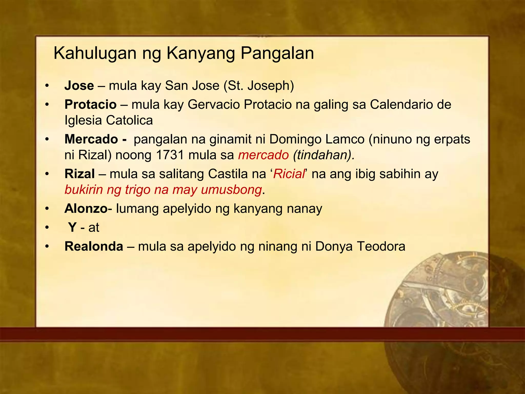 Ang kabataan ni jose rizal | PPTX