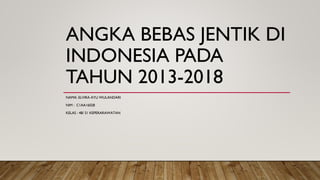 Angka Bebas Jentik Di Indonesia pada Tahun 2013- 2018 | PPT