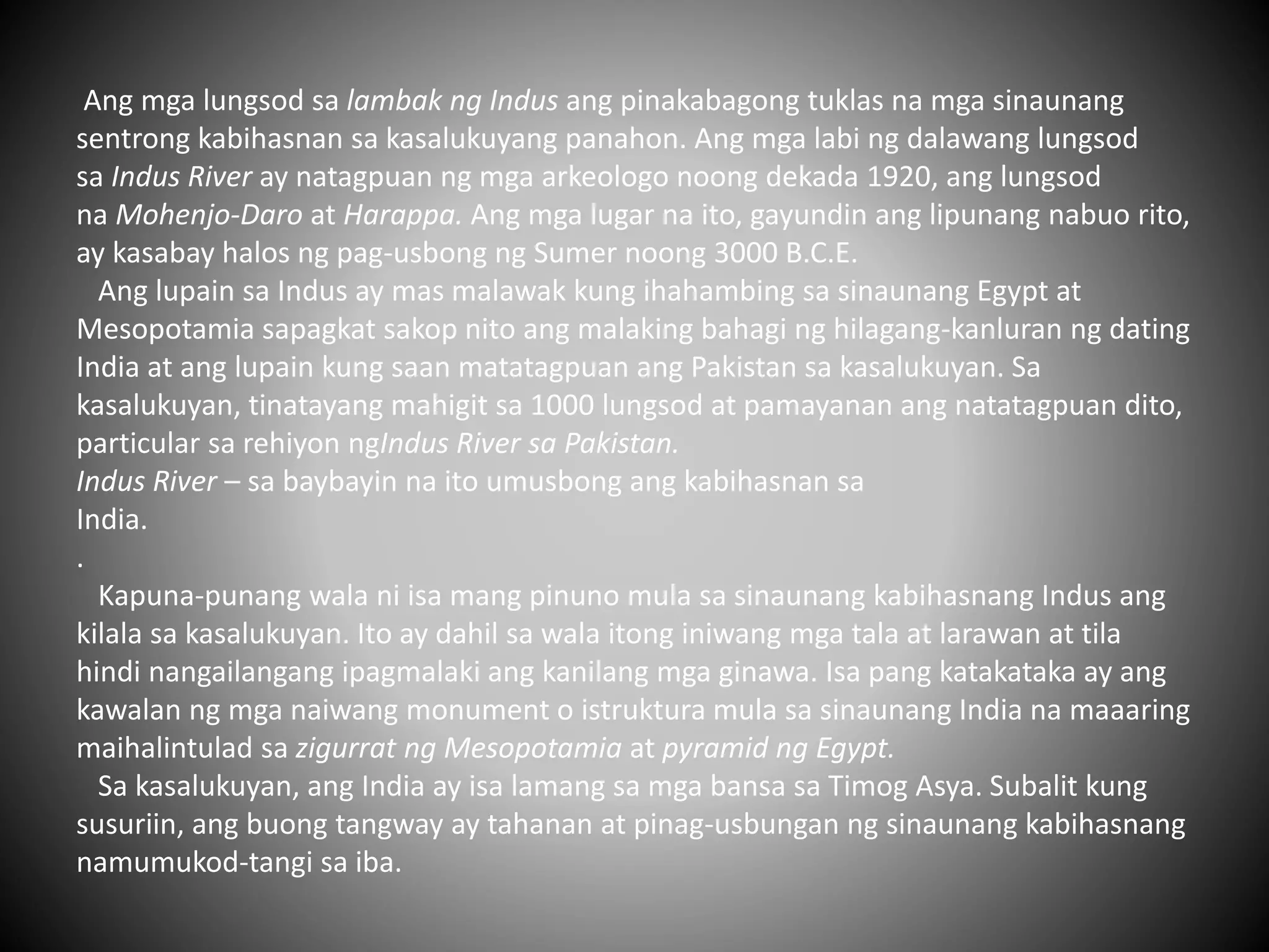Ang kabihasnang indus sa timog asya | PPTX