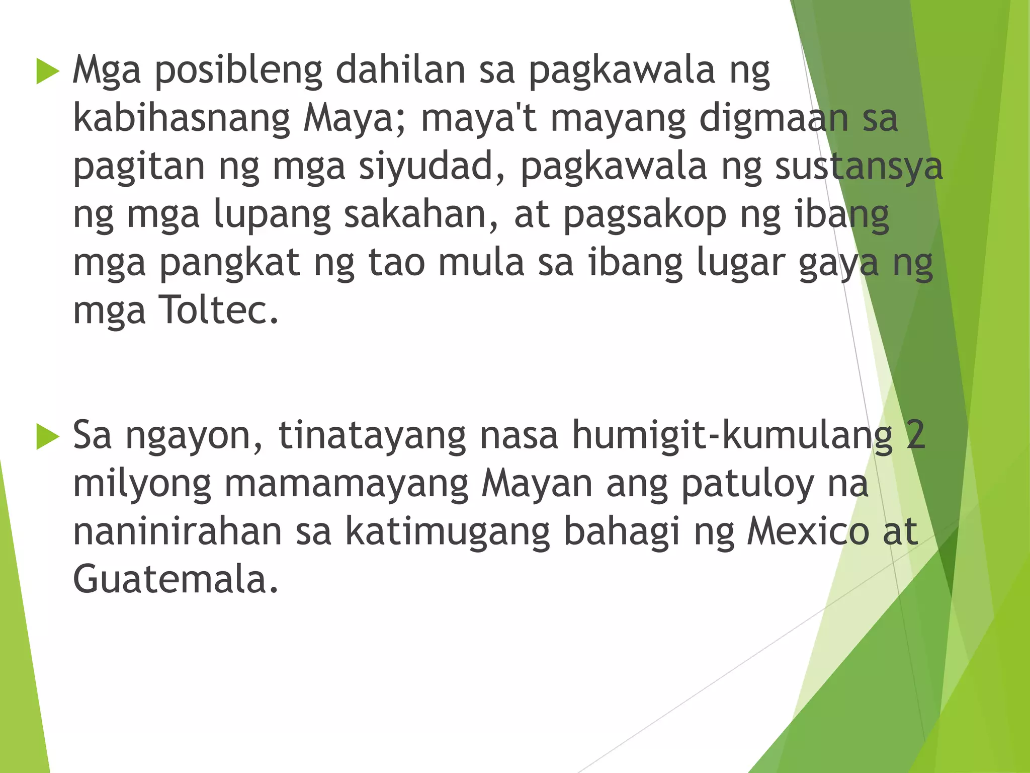 Ang kabihasnang maya | PPTX