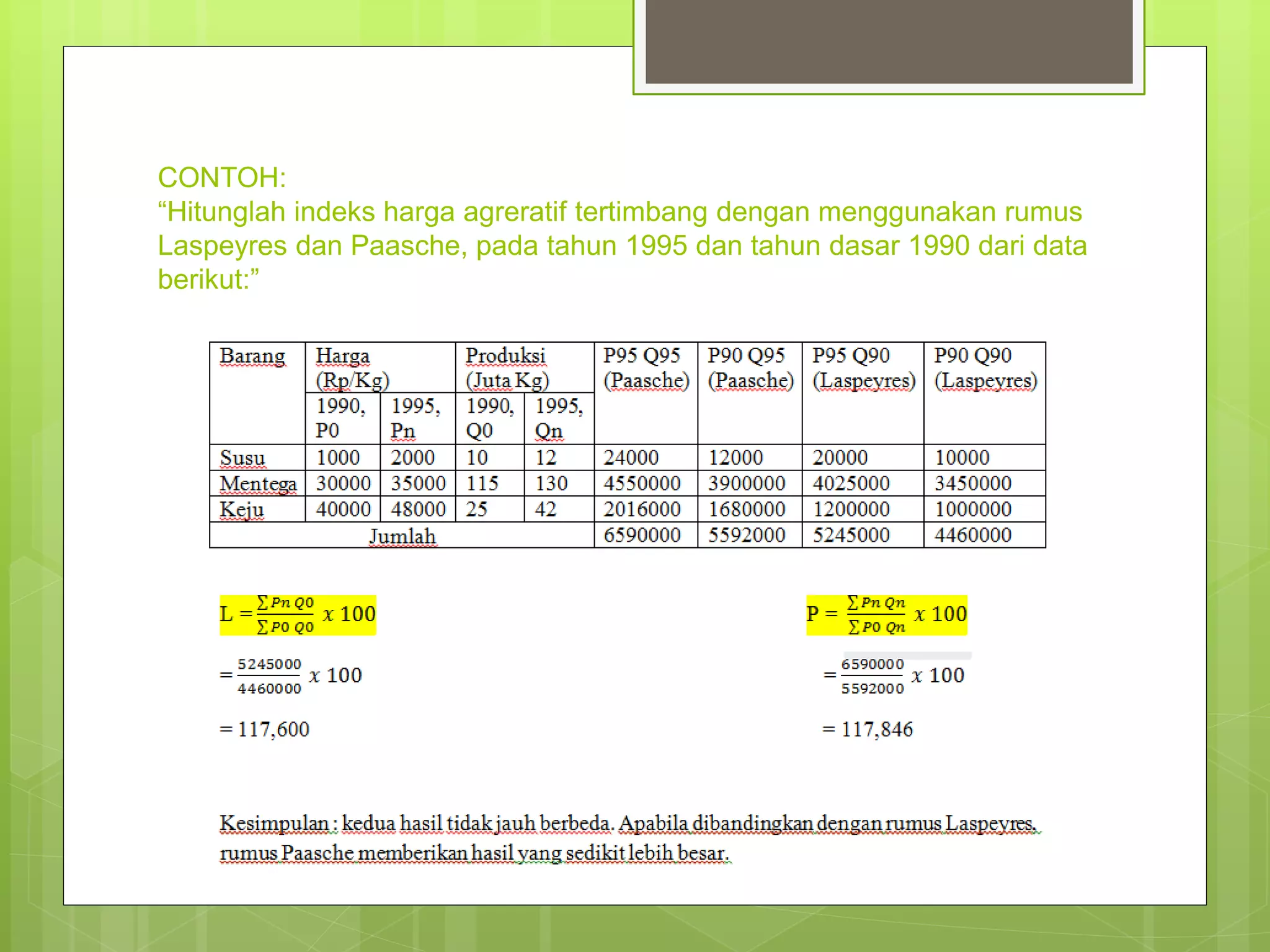 Statistik Angka Indeks | PPTX
