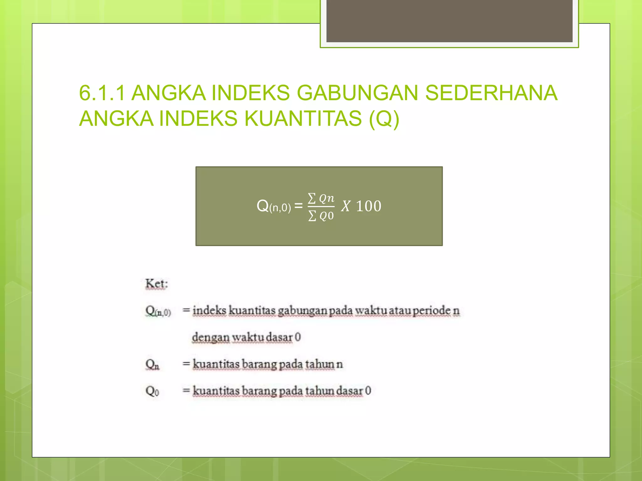 Statistik Angka Indeks | PPTX