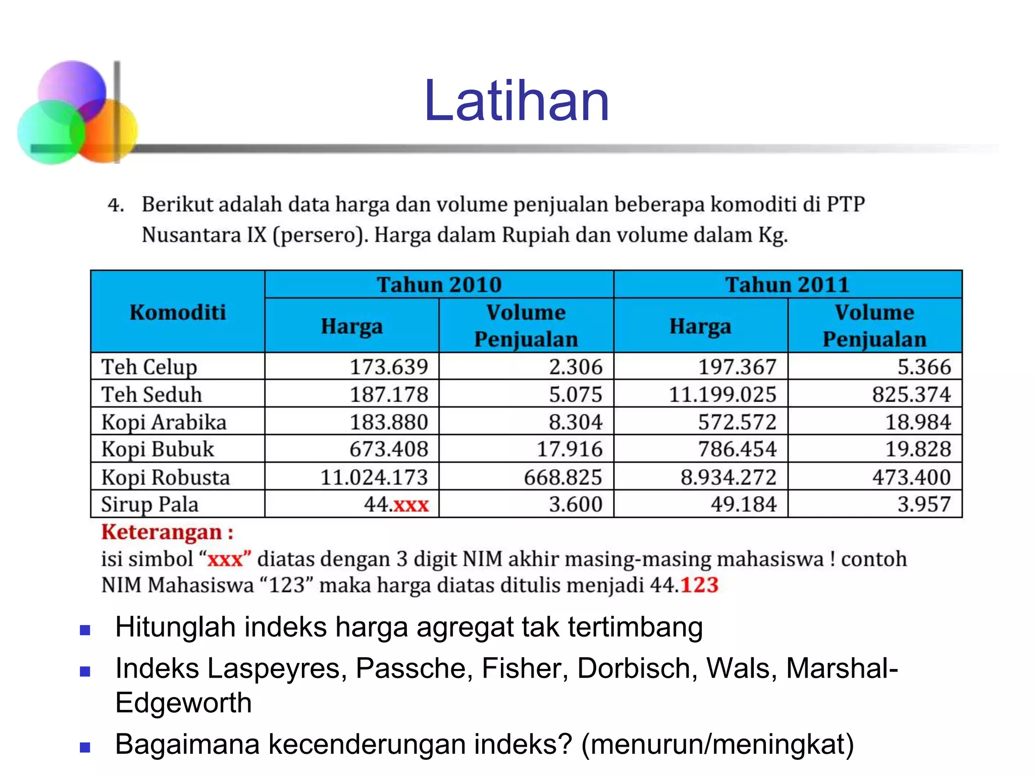 Angka indeks statistika | PPT