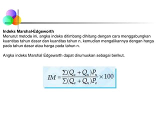 Angka indeks statistika | PPTX