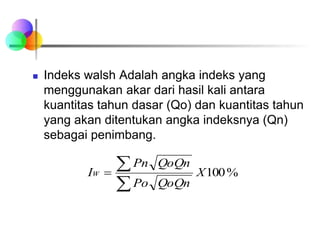 Angka indeks statistika | PPTX