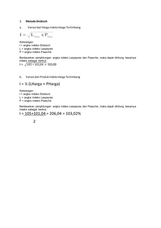 Makalah Angka Indeks Tertimbang & Tak Tertimbang | DOCX