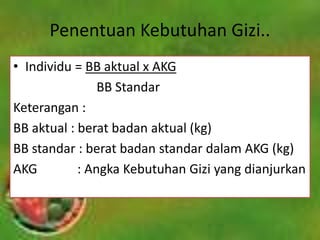Angka kecukupan gizi | PPTX
