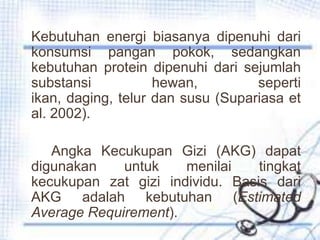 Angka kecukupan gizi ppt | PPTX