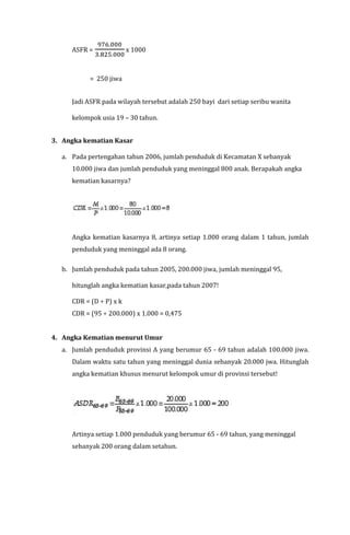 Angka kelahiran kasar rika | DOCX