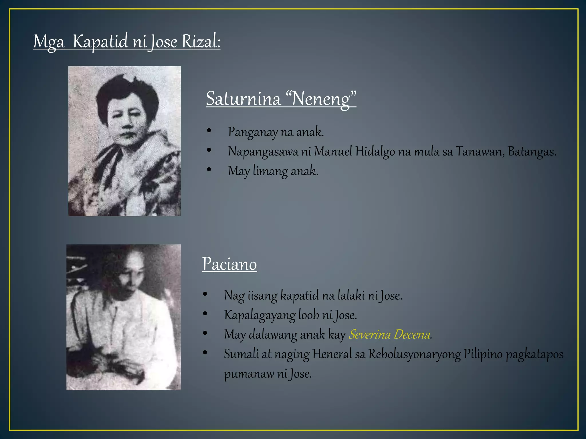 Angkan ni dr. jose p.rizal | PPTX