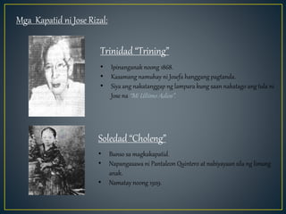 Angkan ni dr. jose p.rizal | PPTX