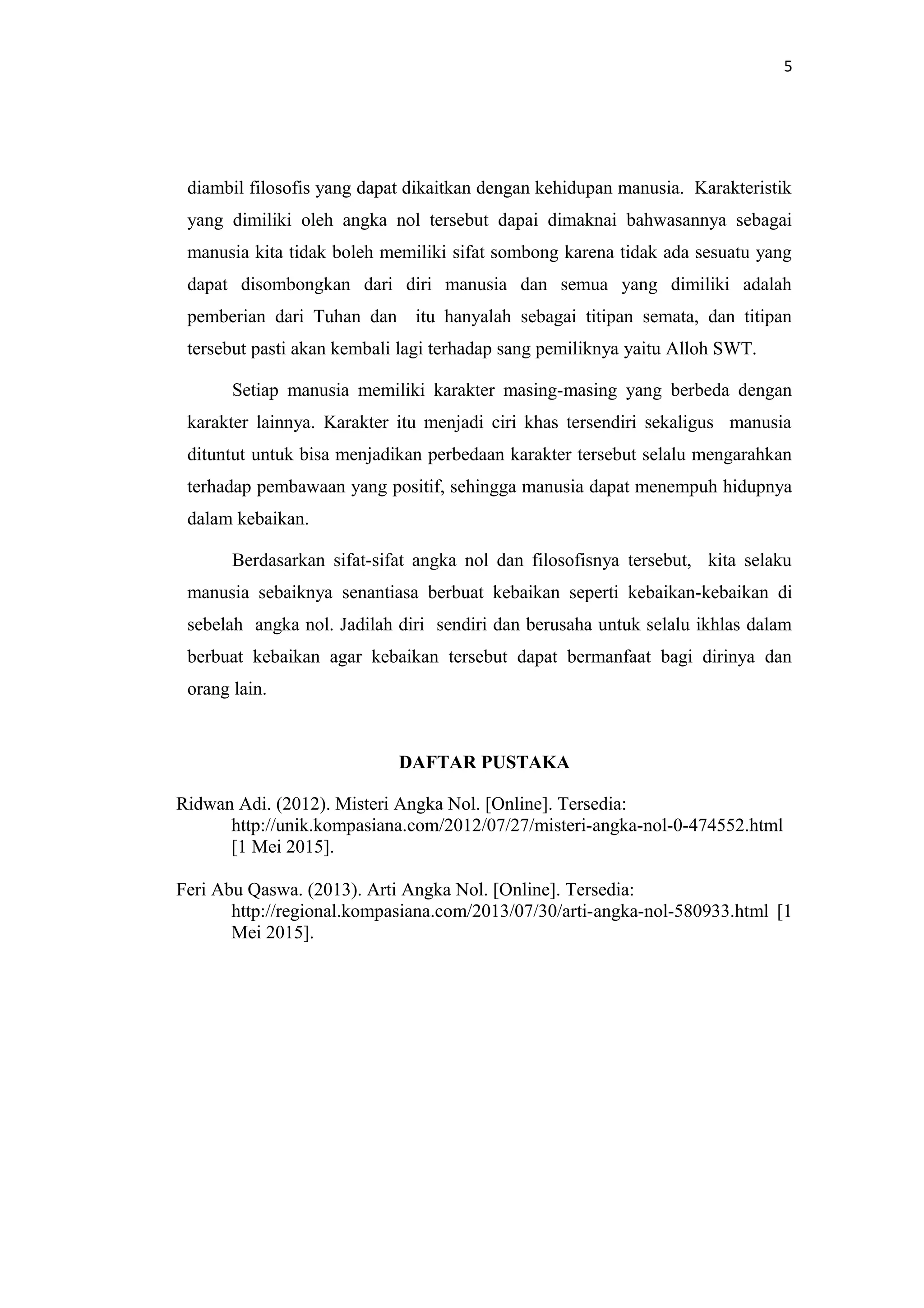 Filosofis Angka Nol | PDF