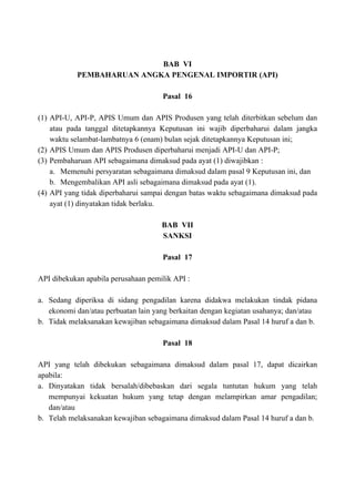 Angka pengenal impor | PDF