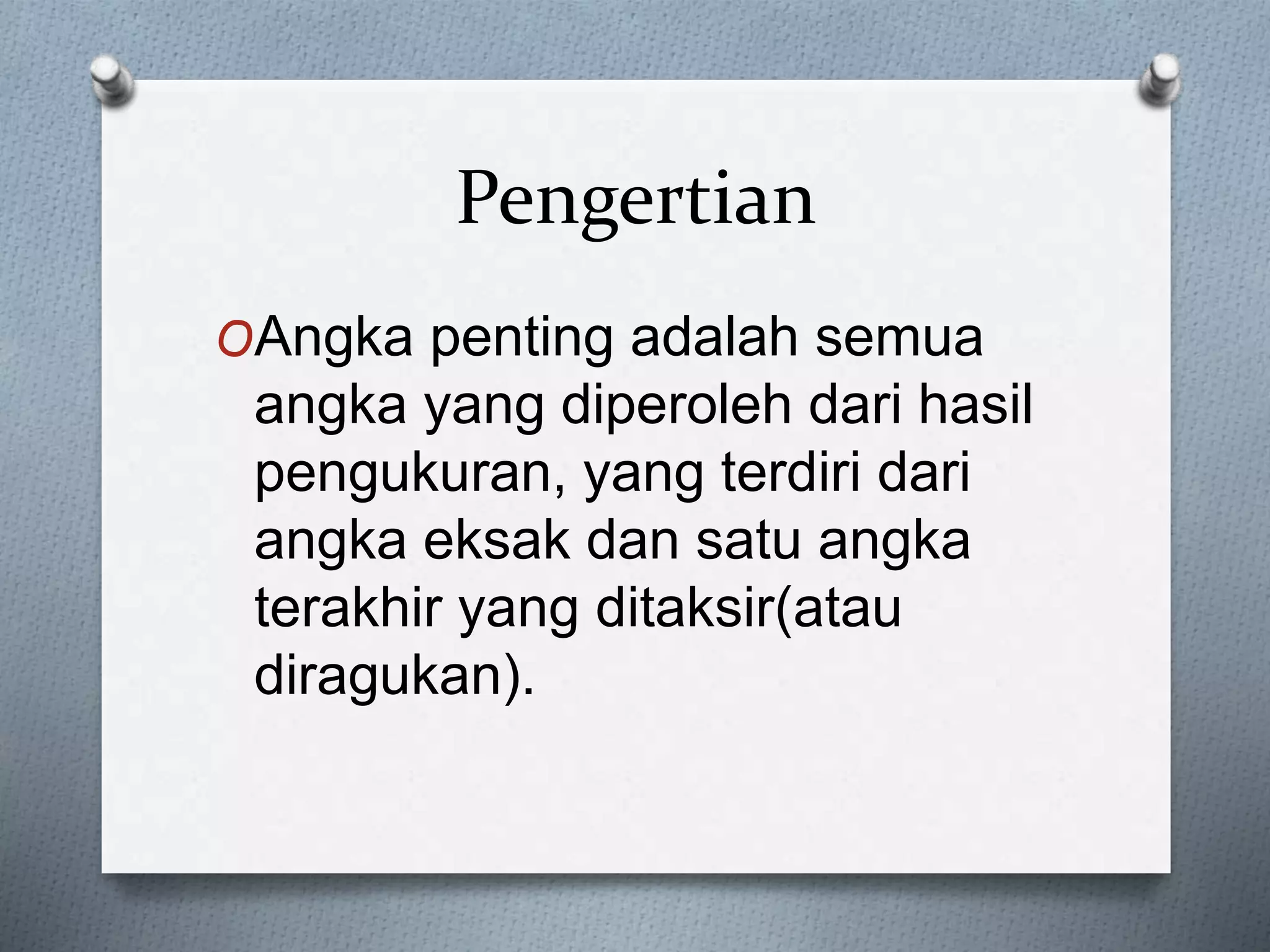 Angka penting | PPTX