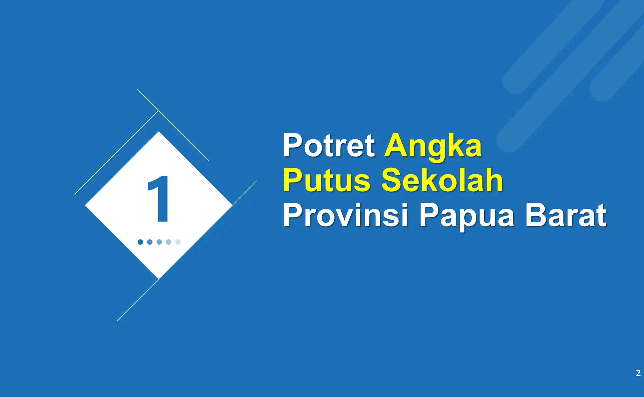 Angka Putus Sekolah Papua Barat Tahun 2016-2022 | PDF