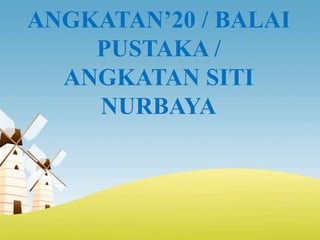 Periodisasi Sastra Angkatan 20an | PPTX