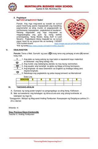 ANG KATANGIANG PISIKAL NG DAIGDIG | DOCX