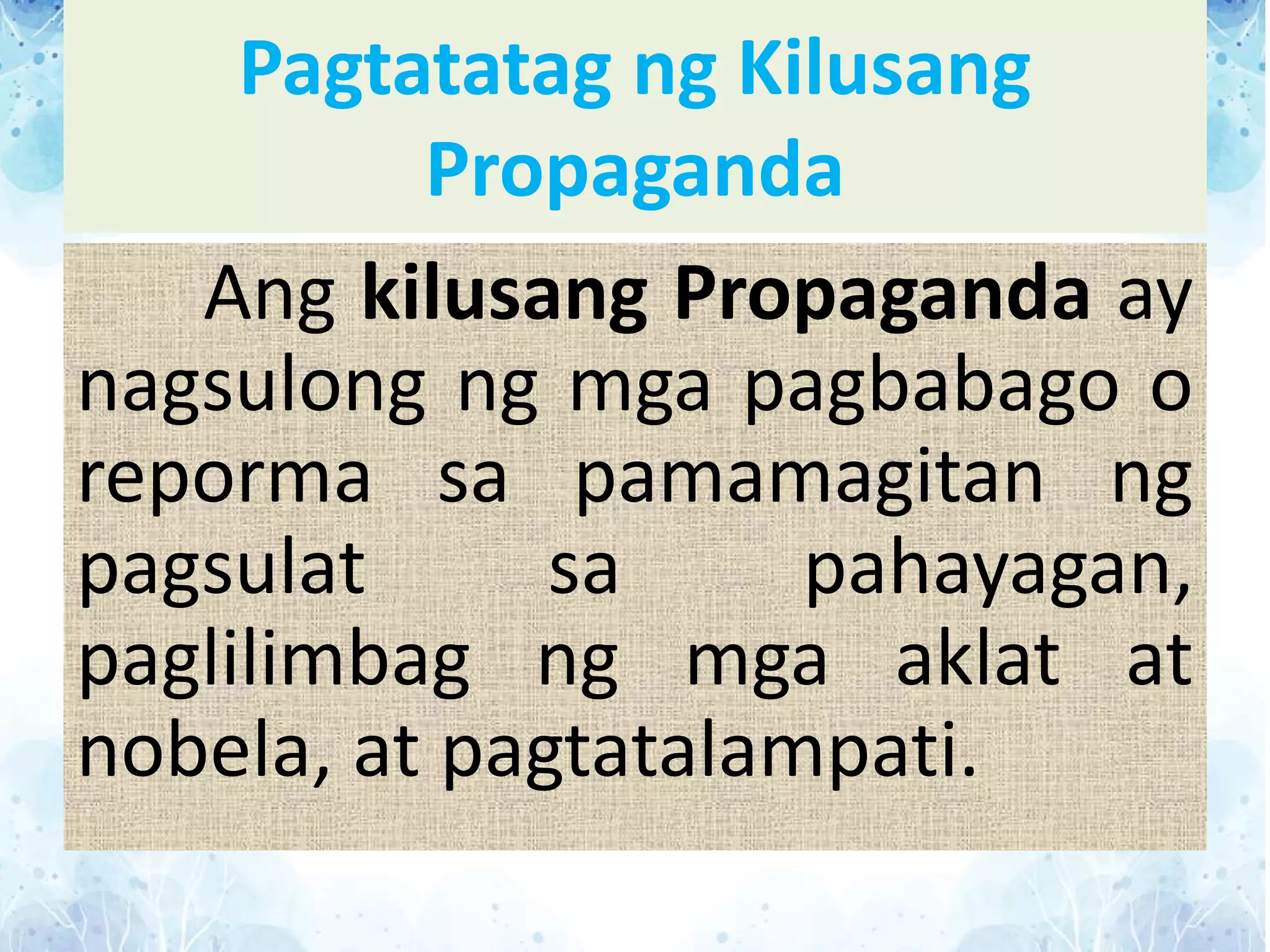 Ang kilusang propaganda | PPTX